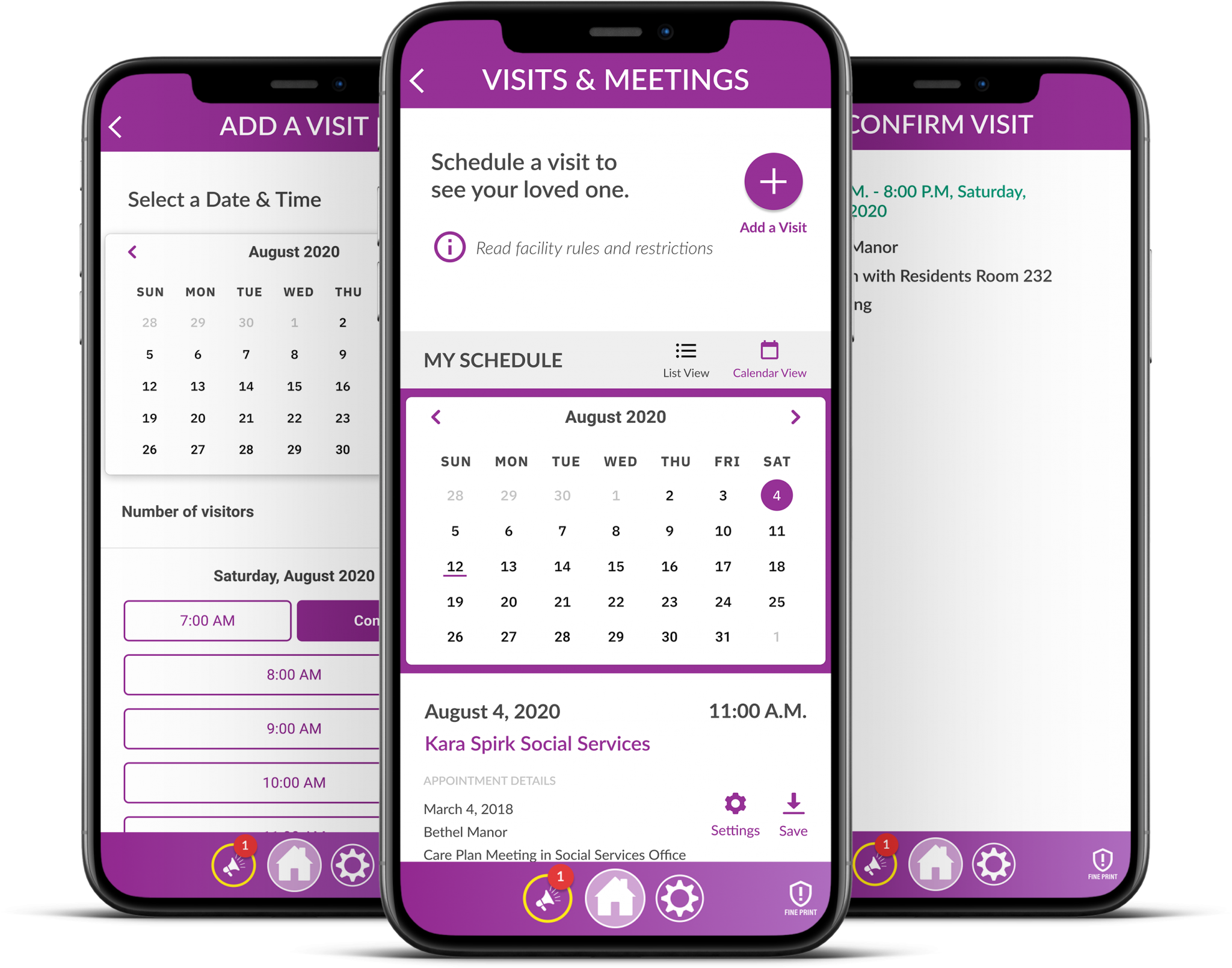 Visit Planner - How's Mom